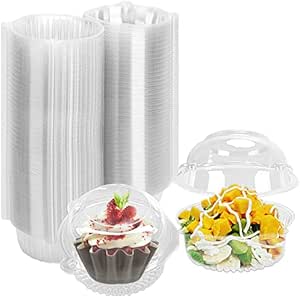 Amazon.com: 200 Pcs Clear Plastic Take Out Containers,Round Hinged Food ...