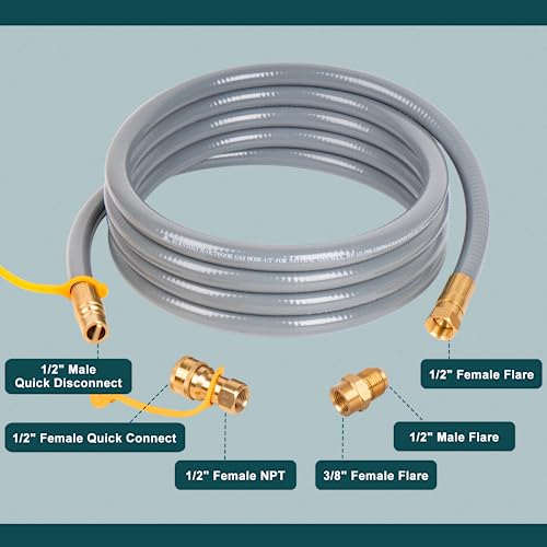GASPRO 710-0003 Natural Gas Conversion Kit for KitchenAid Grill, 12FT 1 ...