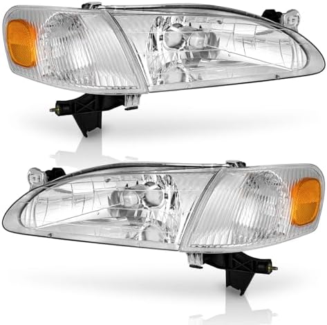 Amazon.com: WEELMOTO Headlights Assembly Compatible with 1998 1999 2000 Corolla Headlamp ...