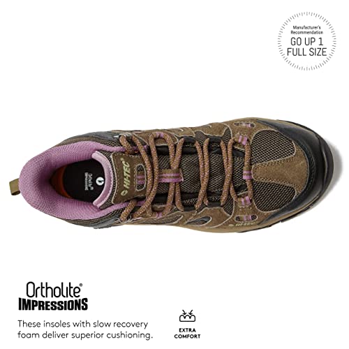 HI-TEC Apex Lite Mid WP Waterproof Hiking Boots for Women, Lightweight ...