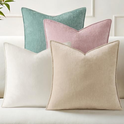 Amazon.com: decorUhome Summer Set of 4 Couch Throw Pillow Covers 18x18 ...