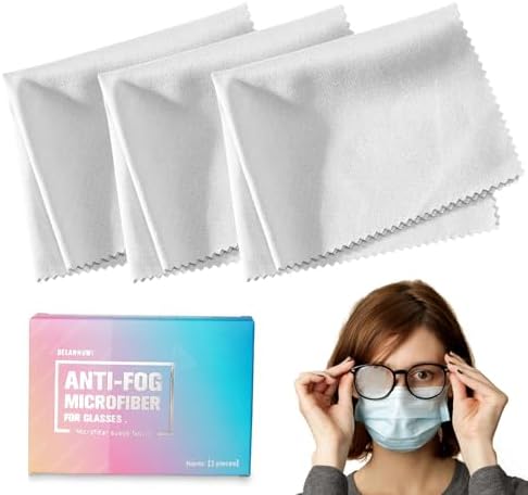 Amazon.com: DELANHUWI Anti Fog Dry Cloths 1pack Microfibre Glasses ...