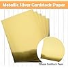 Amazon.com: Gift Boutique 60 Pcs Metallic Gold Cardstock Paper, Golden ...