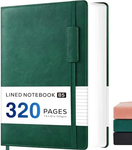 NIRMIRO Leather Notebook Notepad, Large B5 Note pad Note Book Hardback ...