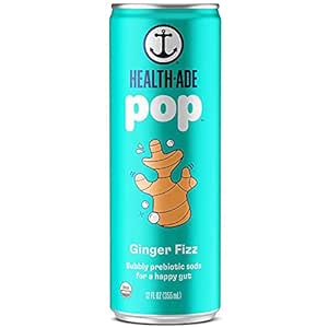Amazon.com : Health-Ade Pop Ginger Fizz Prebiotic Soda, 12 Fluid Ounce ...