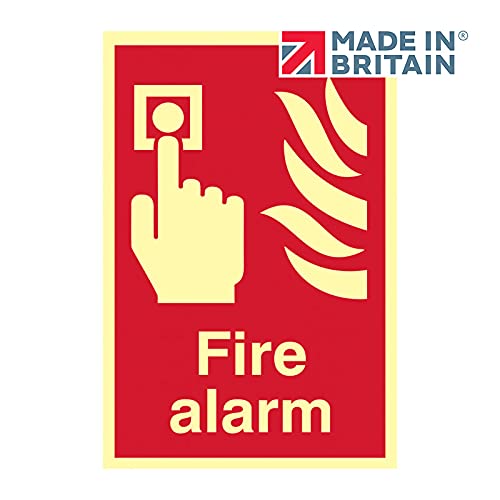 ‘Fire Alarm’ Sign, Flexible Photoluminescent Vinyl (200mm x 300mm ...