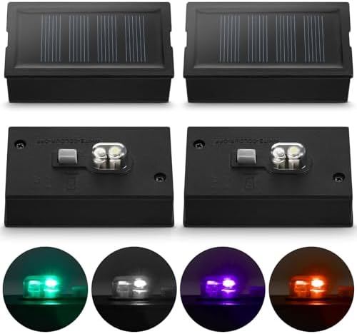 Weewooday 4 Pcs Solar Light Replacement Top 4 x 7 cm Small Solar Panels ...