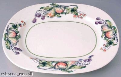 Amazon.com: Crown Devon Fielding Evesham Oval Ashet Serving Plate: Home ...
