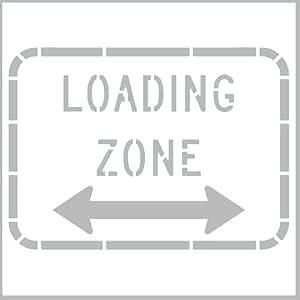 Amazon.com : Stencil - Loading Zone DIY Painted Sign Template Best ...