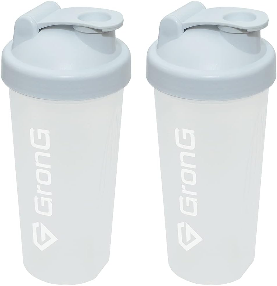 Amazon | グロング プロテインシェイカー 600ml シェイカー プロテイン シェーカー シェイカーボトル ホワイト 2個セット | GronG(グロング) | シェーカーボトル
