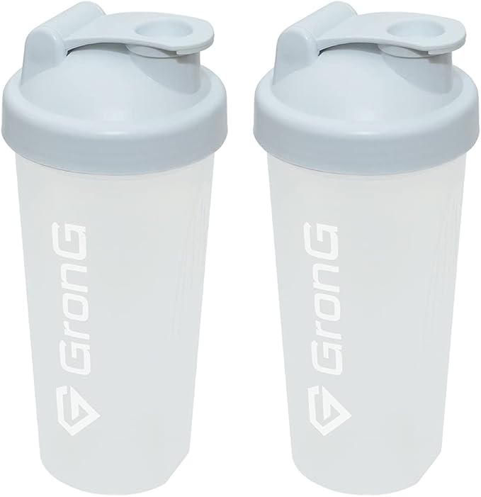 Amazon | グロング GronG プロテインシェイカー ホワイト 600ml 2個セット | GronG(グロング) | シェーカーボトル