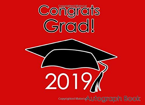 Autograph Book for Graduation 2019: Gift for School or Party Red ...