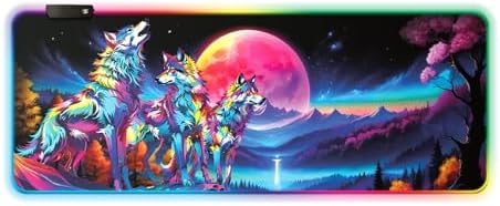 Amazon.com : WIRESTER Extra Large RGB Gaming Mousepad, Non-Slip ...