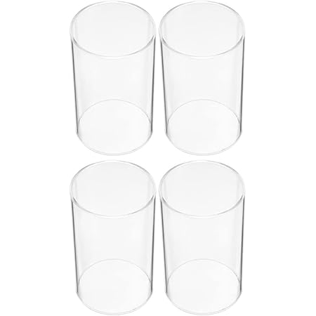 Amazon.com: 4Pcs Candle Holder Open Both Ends Glass Candle Covers ...