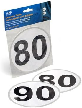 CARAVAN TRAILER FRENCH SPEED LIMIT STICKERS : Amazon.co.uk: Automotive