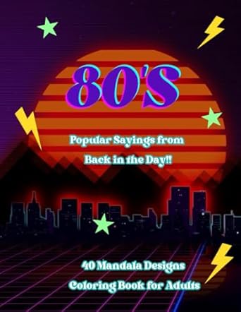 Amazon.com: Rad Retro Mandalas: 80s Popular Words Large Coloring Book ...