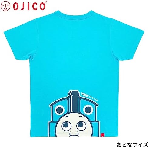 Amazon.co.jp: オジコ キッズ レディース メンズ 半袖 Tシャツ 日本製 きかんしゃトーマス×OJICOコラボレーションTシャツ「トーマス」 ターコイズ 電車 【Official ...