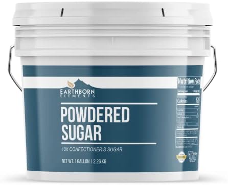 Amazon.com: Earthborn Elements Powdered Sugar 1 Gallon Bucket, Baking ...