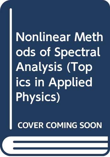 Nonlinear Methods Of Spectral Analysis