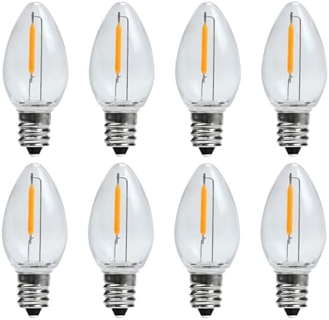 KGC 8 Pack LED Night Light Bulbs, C7 Shatterproof Replacement Led Light ...