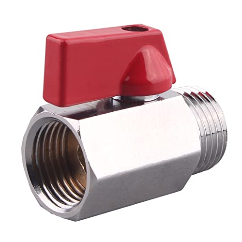 Snapklik.com : DERNORD Brass Mini Ball Valve NPT Thread, Shut-Off Valve ...