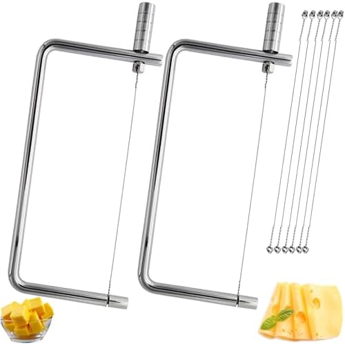 SUZLFTDZSW Cheese Slicer Kit - 2 Slicers + 6 Extra Wires - Stainless ...