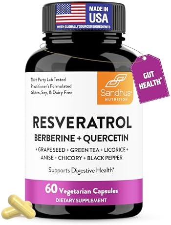 Amazon.com: Resveratrol with Berberine Supplement For Gut Health ...