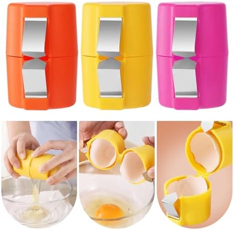 Egg Shell Opener, 3 Pack Egg Cracker Tool for Raw Eggs, Hard Boiled Egg ...