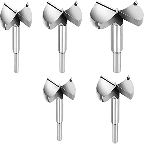 5 x Wood Drill Bits, Forstener φ35 mm 40 mm 45 mm 50 mm 60 mm High ...