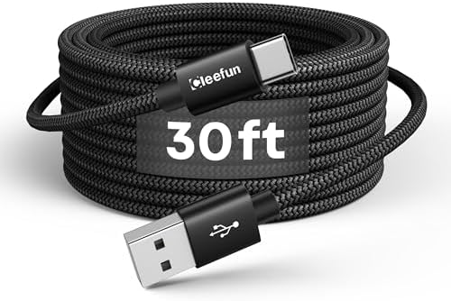 [ 30ft/9m ] Extra Long USB C Cable, USB to USB C Cable Power Cord, USB ...