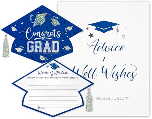 Amazon.com : easykart labels 50 PCS Graduation Advice Cards for ...