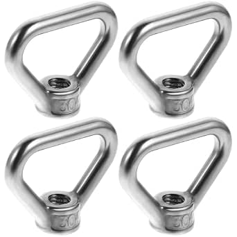 Amazon.com: MUCKLILY 4Pcs Heavy Duty Triangle Ring Nut Stainless Steel ...