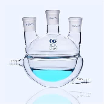 Ballon en verre pour laboratoire, Flacon de réaction à double paroi en ...