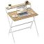 HOMCOM Folding Desk with Monitor Shelf, 70 cm Foldable Computer Desk ...