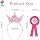 Age 2 Birthday Girl Crown Headband & Badge Set – Pink Glitter Number ...