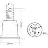 Amazon | 口金変換 アダプター E12-E26 電球 ソケット 口金 照明補助器具 (E2-E26, PC+銅) | SUPCF | 口金変換アダプタ