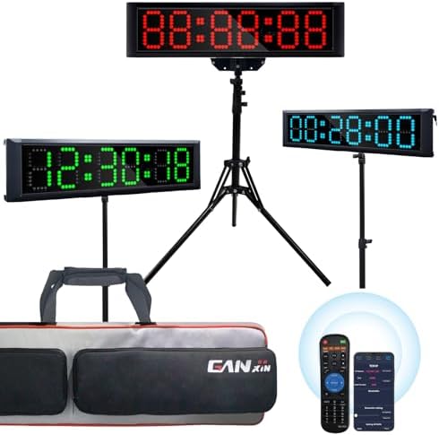 Amazon.com: GAN XIN RGB 7 Colors LED Race Clock with Tripod for Running ...