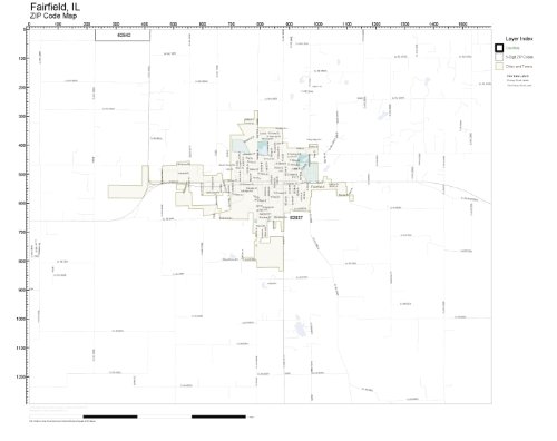 ZIP Code Wall Map of Fairfield, IL ZIP Code Map Not Laminated: Amazon ...