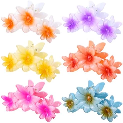 Amazon.com: Lawie 6 Colors Sun Flower Daisy Claw Hair Clips Cute Big ...
