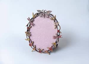 Amazon.com: Oval Dragonfly Swarovski Crystal Picture Frame: Pendants ...