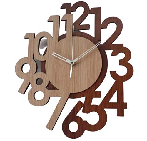 Buy 24X7 Store Designer Wooden Number Wall Clock Online at Low Prices ...
