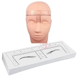 Amazon.com : 50pcs Disposable Tattoo Eyebrow Ruler Sticker with Brow ...