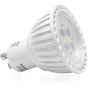 TORCHSTAR MR16 GU10 LED Light Bulb, 5W (50W Equivalent), 5000K Daylight, 36° Beam Angle, UL ...
