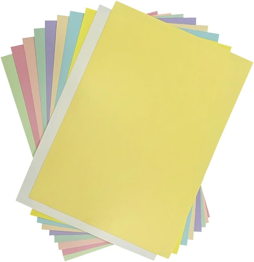 Amazon.com: UUYYEO 20 Sheets 250 GSM A4 Pastel Colored Cardstock ...