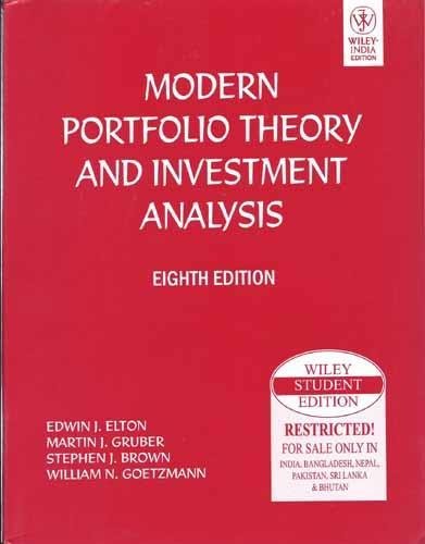Amazon.in: Buy Modern Portfolio Theory And Investment Analysis, 8Th Ed ...