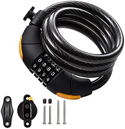 Bike U Lock with Cable - Via Velo Heavy Duty Bicycle U-Lock,14mm ...