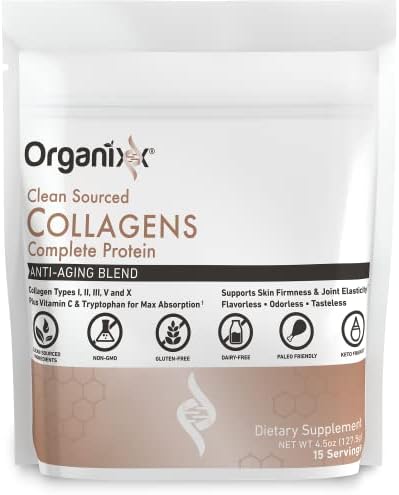 Amazon.com: Organixx Clean Sourced Collagen Peptides Powder with ...