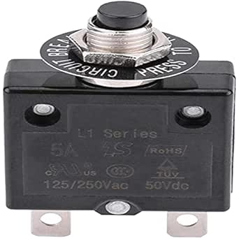 Amazon.com: Thermal Resettable Circuit Breaker with Overcurrent - 125 ...