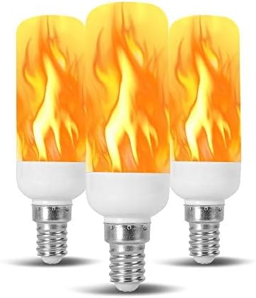 LED Flame Effect Light Bulb, 3 Modes Flame Light Bulbs, E12 Base Fire ...