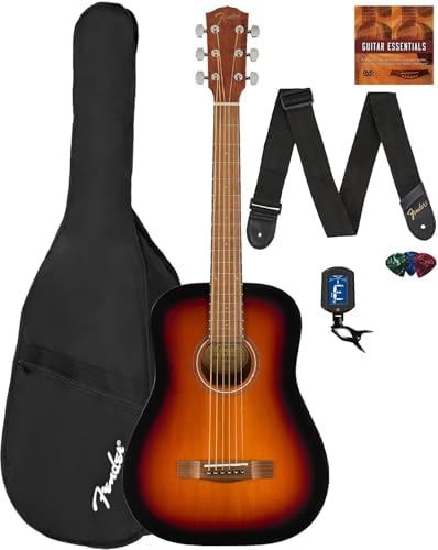 Amazon.com: Fender Dreadnought Acoustic Guitar - Natural Bundle with ...
